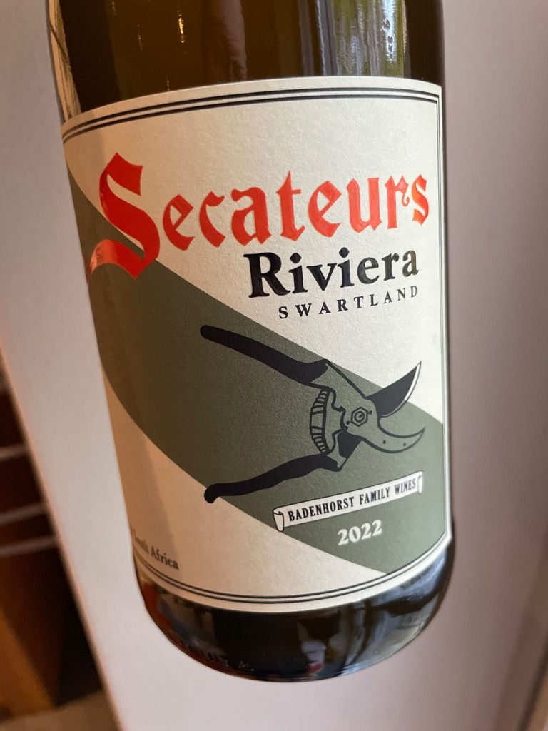 2022 Badenhorst Family Wines Secateurs Riviera, South Africa, Coastal ...