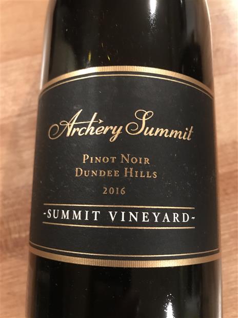 2016 Archery Summit Pinot Noir Summit Vineyard, USA, Oregon, Willamette ...