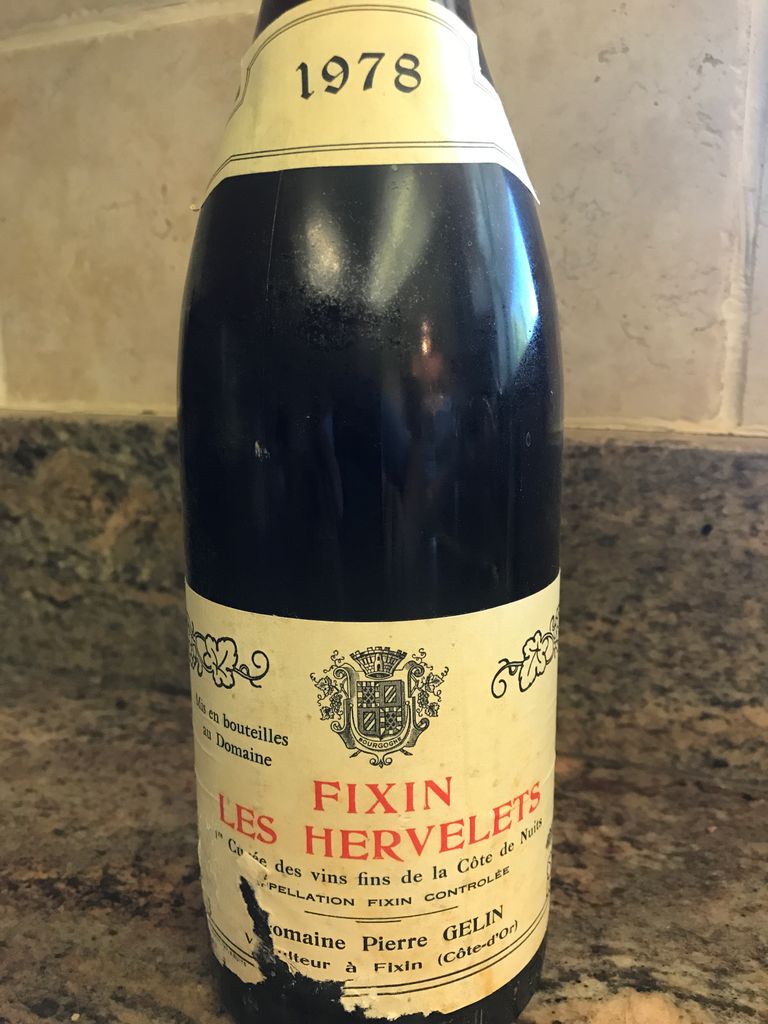 1978 Domaine Pierre Gelin Fixin 1er Cru Hervelets, France, Burgundy ...