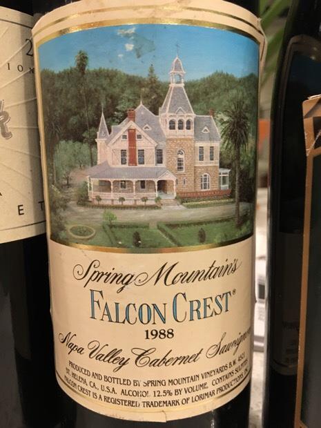 1987 Spring Mountain Vineyard Cabernet Sauvignon Falcon Crest, USA ...