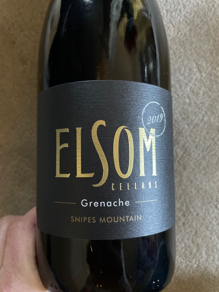 2019 Elsom Cellars Grenache, USA, Washington, Columbia Valley, Yakima ...