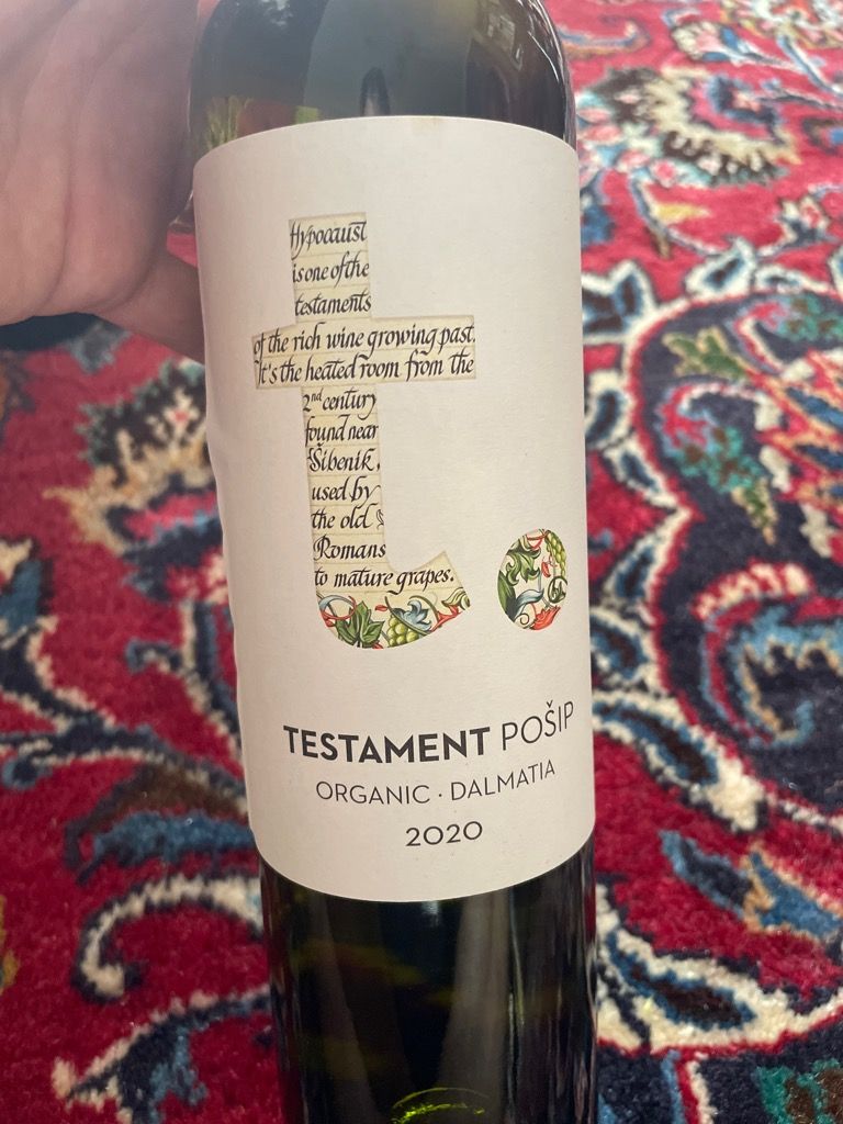 2022 Testament Pošip, Croatia, Dalmatia, Sjeverna Dalmacija - CellarTracker