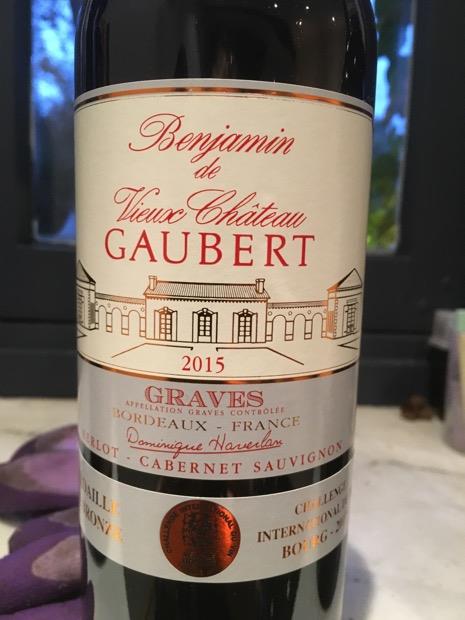2015 Vieux Château Gaubert Benjamin de Vieux Château Gaubert, France ...