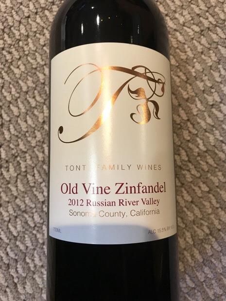 2012 Tonti Family Wines Zinfandel "Dry" - Old Vines, USA, California ...