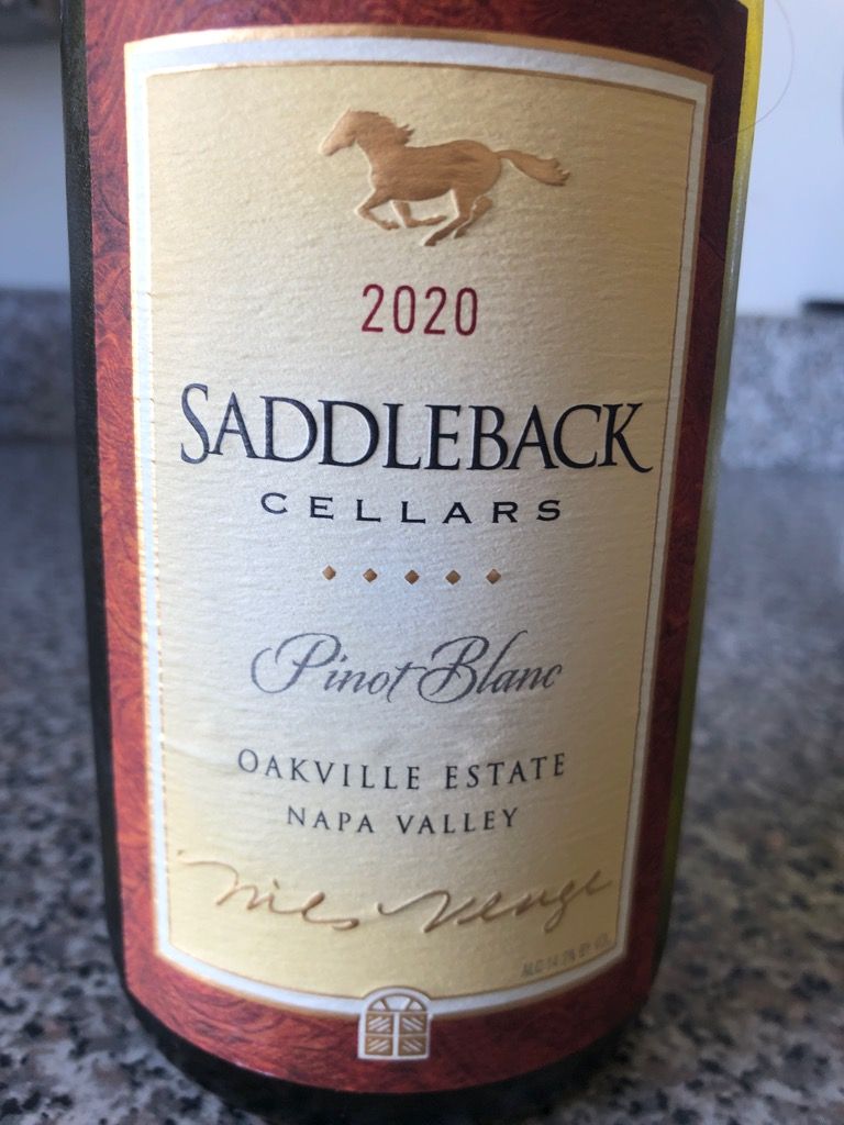 2021 Saddleback Cellars Pinot Blanc, USA, California, Napa Valley ...