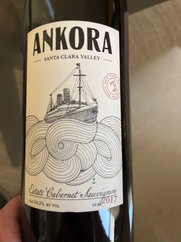 2017 Ankora Cabernet Sauvignon, USA, California, Central Coast, Santa ...
