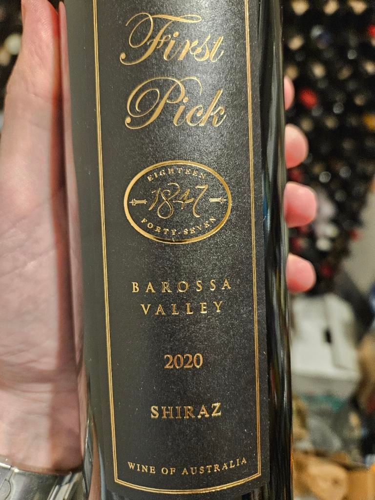 2020 Eighteen Forty Seven Winery Shiraz First Pick, Australia, South Australia, Barossa, Barossa ...