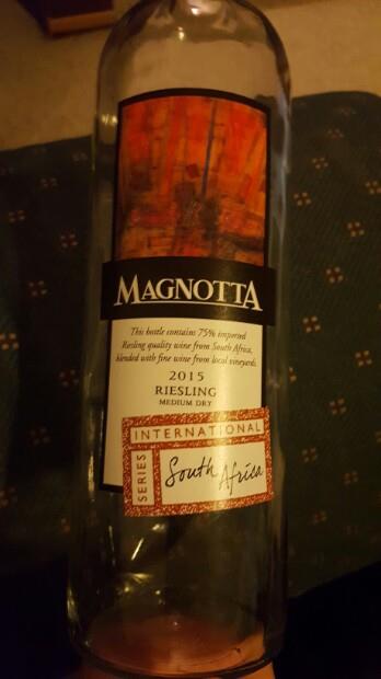 2015 Magnotta Riesling Medium Dry, Canada, Ontario, Niagara Peninsula ...