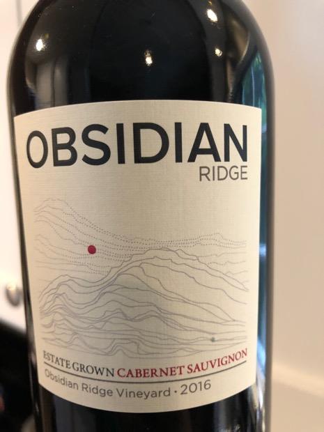 2016 Obsidian Ridge Cabernet Sauvignon Obsidian Ridge Vineyard, USA ...