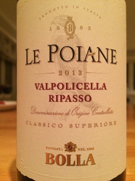2013 Bolla Ripasso della Valpolicella Classico Superiore Le Poiane ...