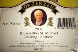 2007 Dr. Zenzen Klüsserather St. Michael Riesling Spätlese, Germany ...