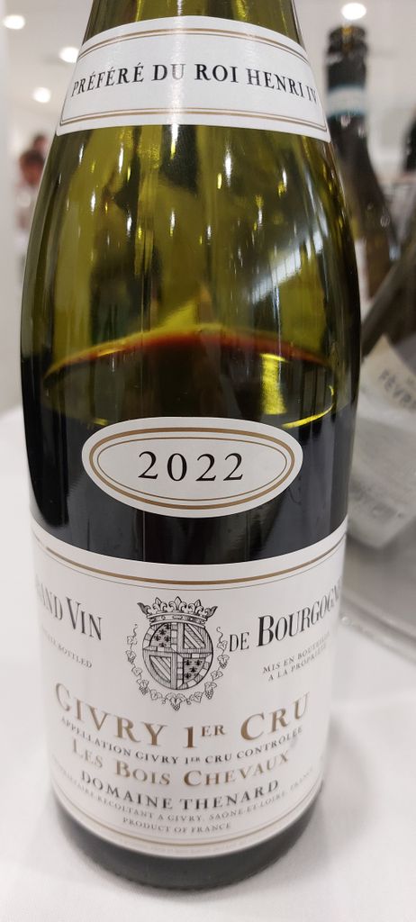 2022 Domaine Thenard Givry 1er Cru Les Bois Chevaux, France, Burgundy ...