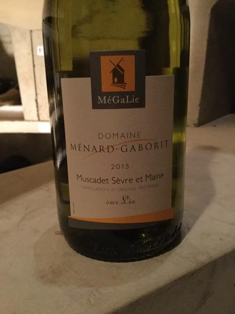 2015 Menard-Gaborit Muscadet de Sèvre-et-Maine sur lie, France, Loire ...