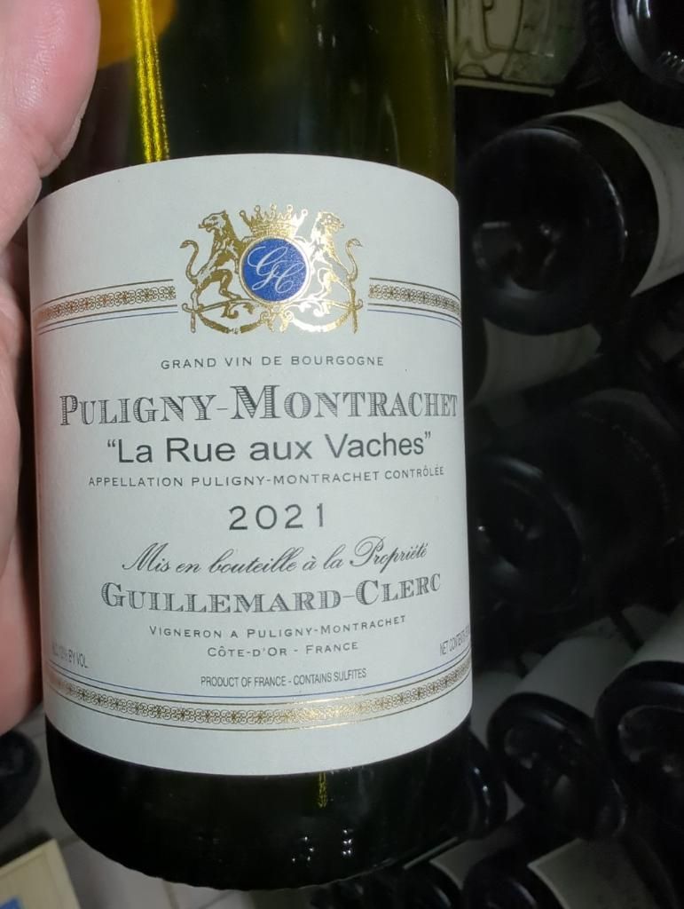 2021 Guillemard-Clerc Puligny-Montrachet La Rue aux Vaches, France ...