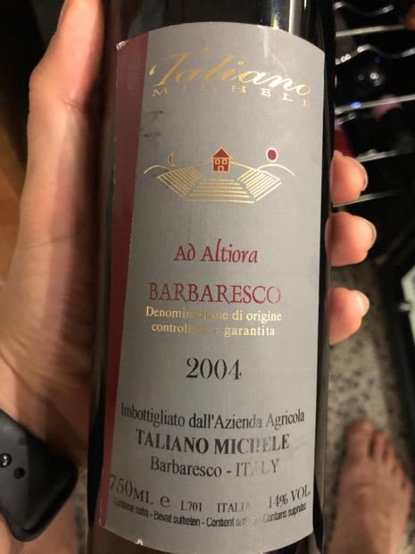 2004 Taliano Michele Barbaresco Ad Altiora, Italy, Piedmont, Langhe ...