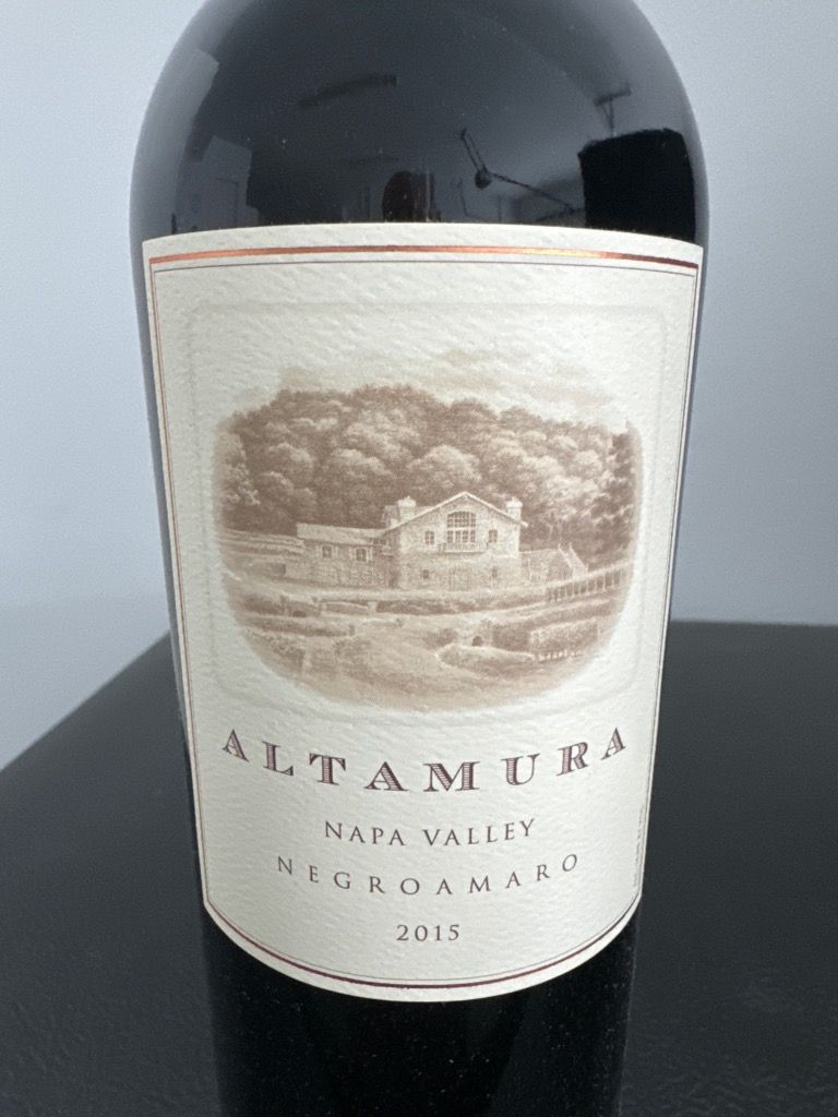 2015 Altamura Negroamaro, USA, California, Napa Valley - CellarTracker