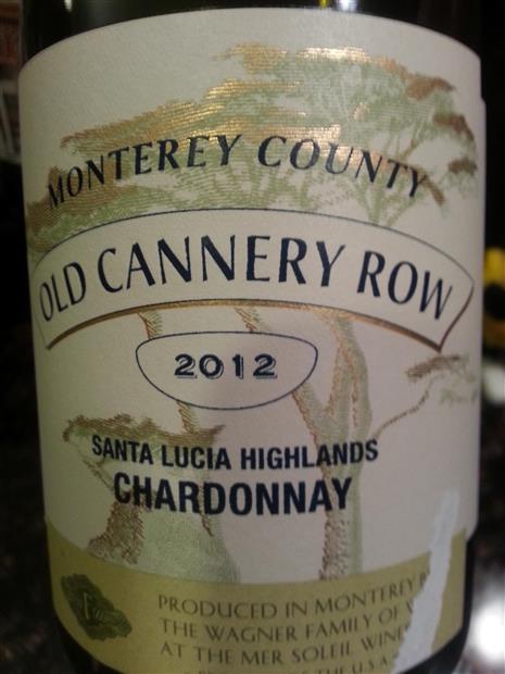 2014 Old Cannery Row Chardonnay, USA, California, Central Coast, Santa ...