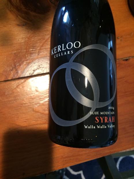 2014 Kerloo Cellars Syrah Blue Mountain Vineyard, USA, Washington ...