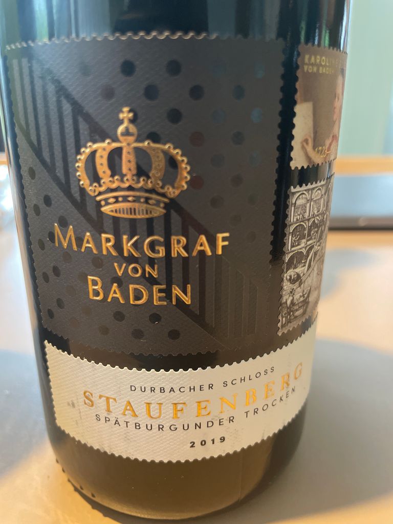 2019 Markgraf von Baden Durbacher Schloß Staufenberg Spätburgunder ...