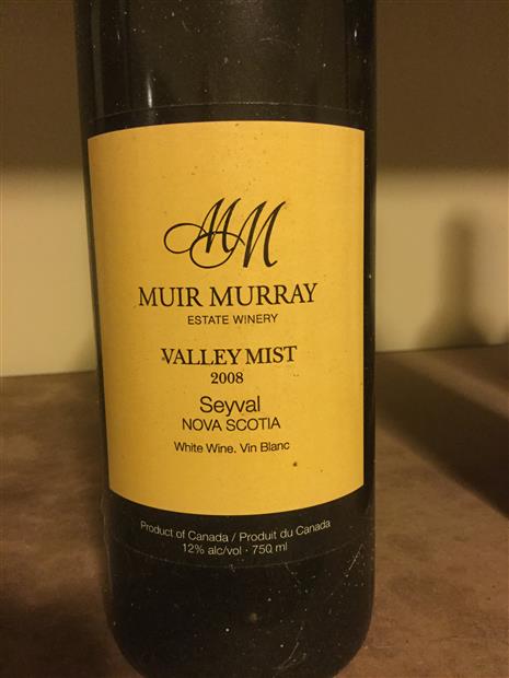 2008 Muir Murray Estate Winery Seyval Blanc, Canada, Nova Scotia ...