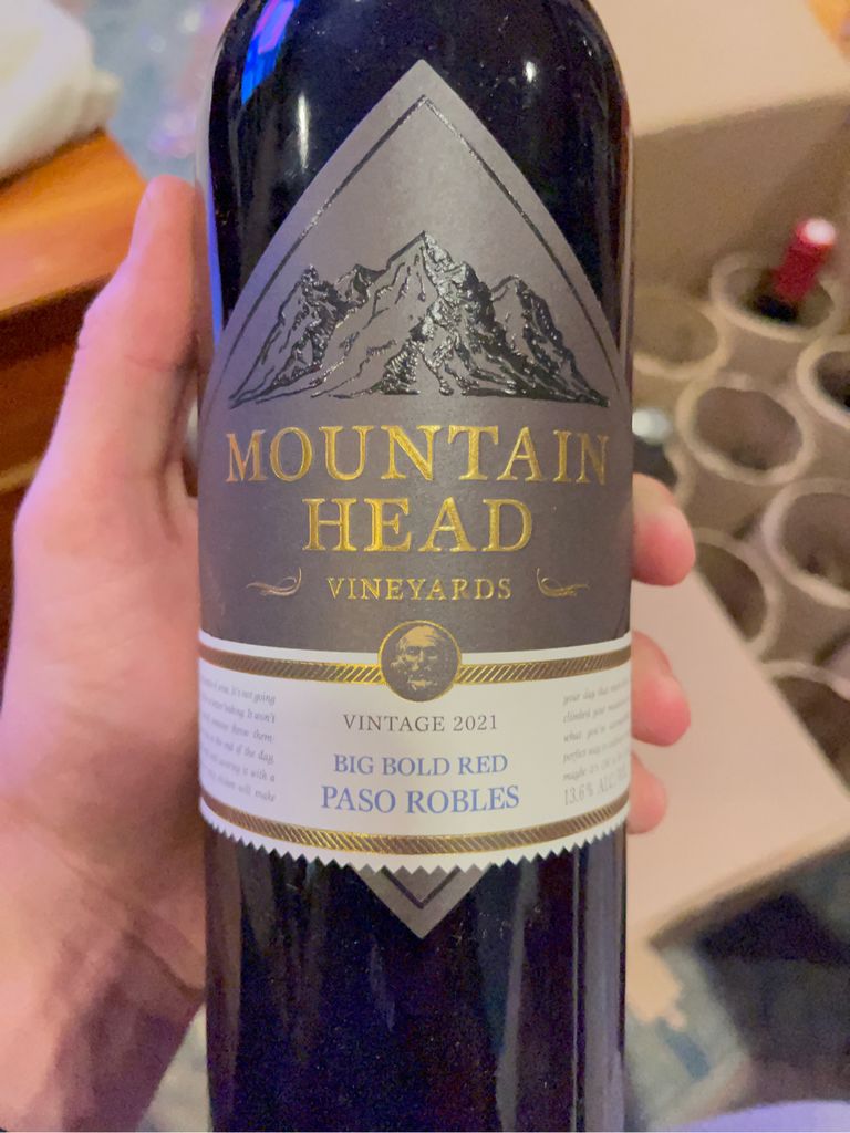 2021 Mountain Head Big Bold Red, USA, California, Central Coast, Paso ...