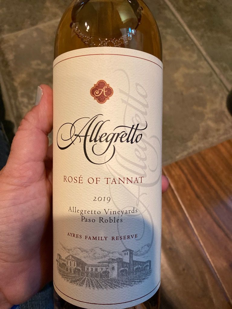 2022 Allegretto Tannat Rosé, USA, California, Central Coast, Paso ...