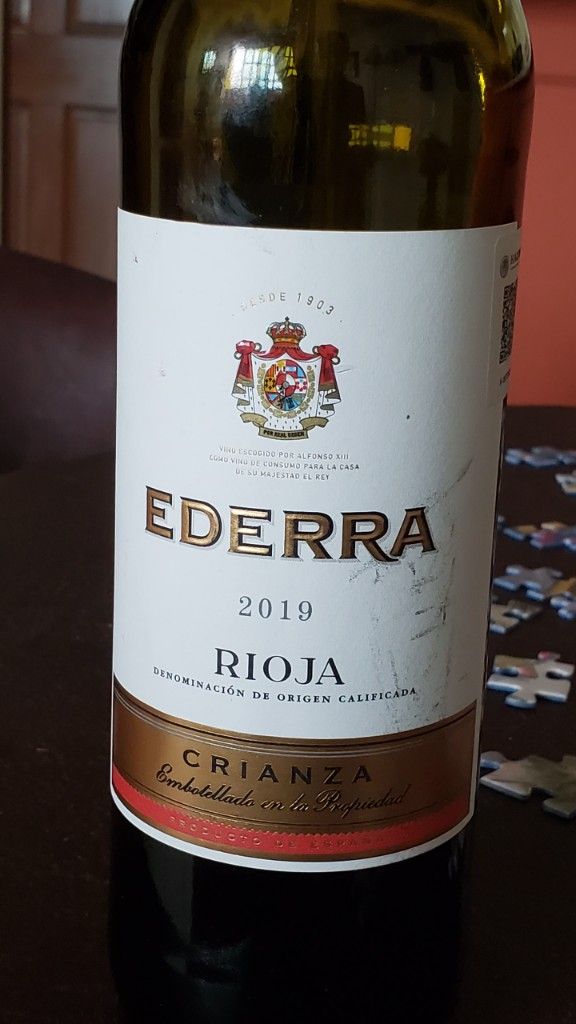 2019 Bodegas Bilbainas Rioja Crianza Ederra, Spain, La Rioja, La Rioja ...