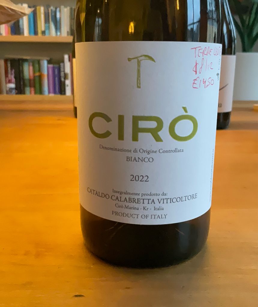 2024 Cataldo Calabretta Cirò Bianco, Italy, Calabria, Cirò - CellarTracker