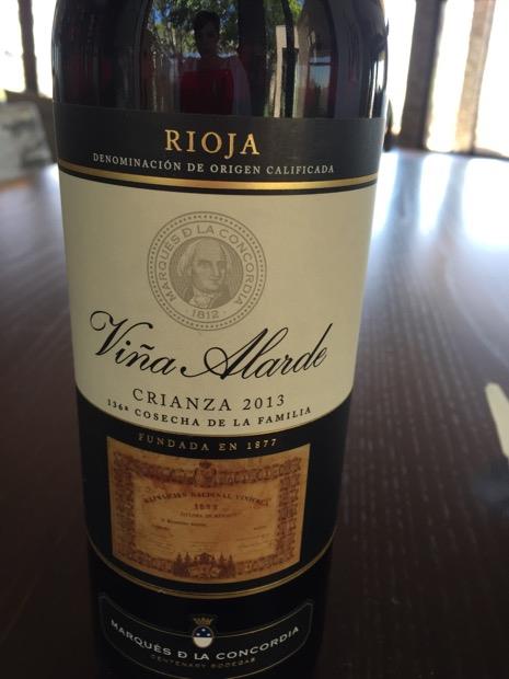 2012 Marqués de la Concordia Rioja Vina Alarde Crianza, Spain, La Rioja ...