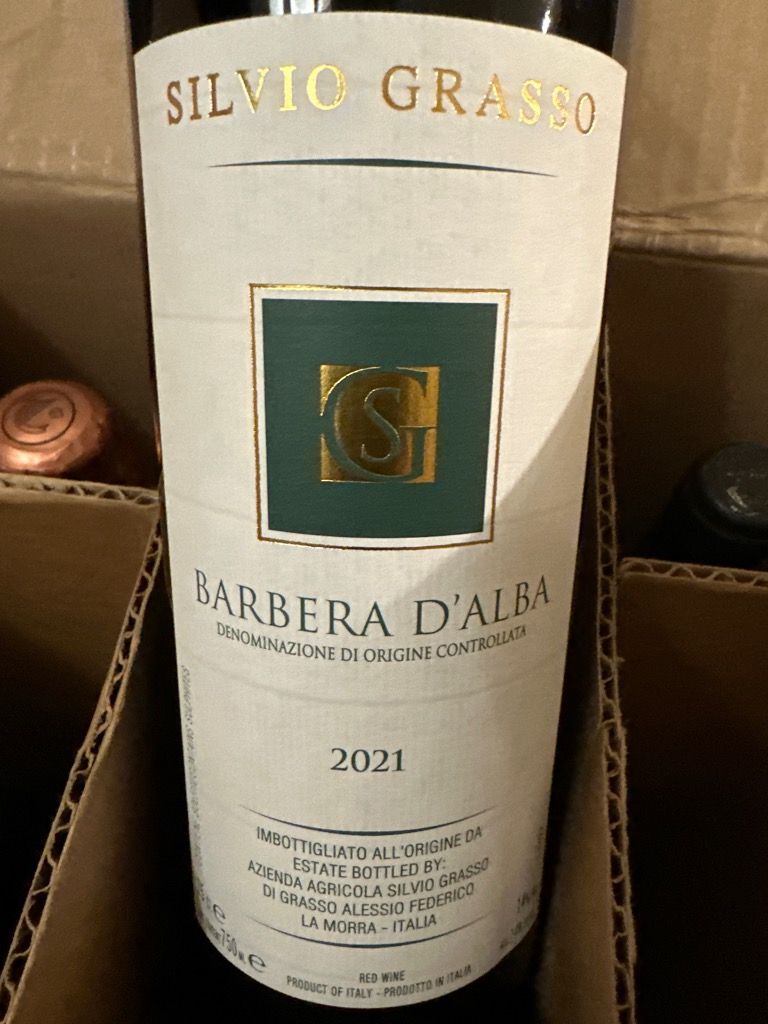 2021 Silvio Grasso Barbera d'Alba, Italy, Piedmont, Alba, Barbera d ...
