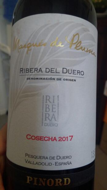 2016 Bodegas Pinord Ribera del Duero "Marques de Pluma", Spain ...