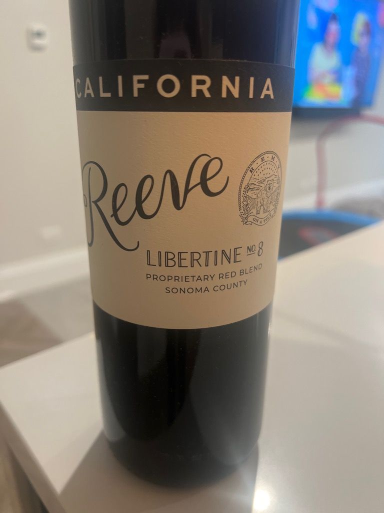 NV Reeve Wines Libertine No. 8, USA, California, Sonoma County ...