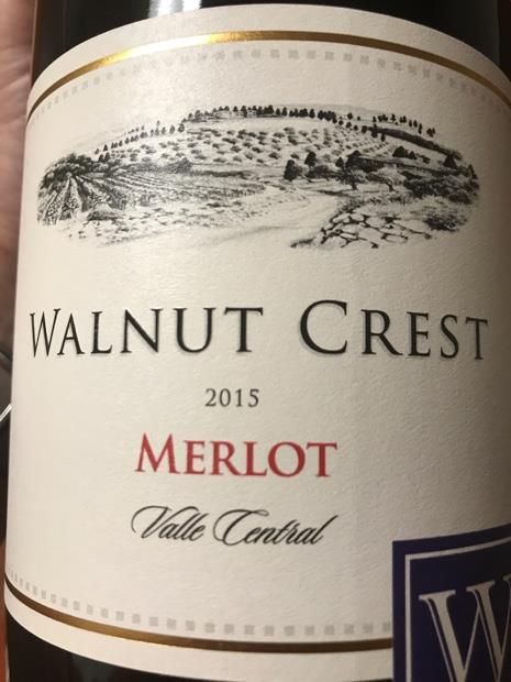 2015 Walnut Crest (Emiliana) Merlot, Chile, Rapel Valley - CellarTracker