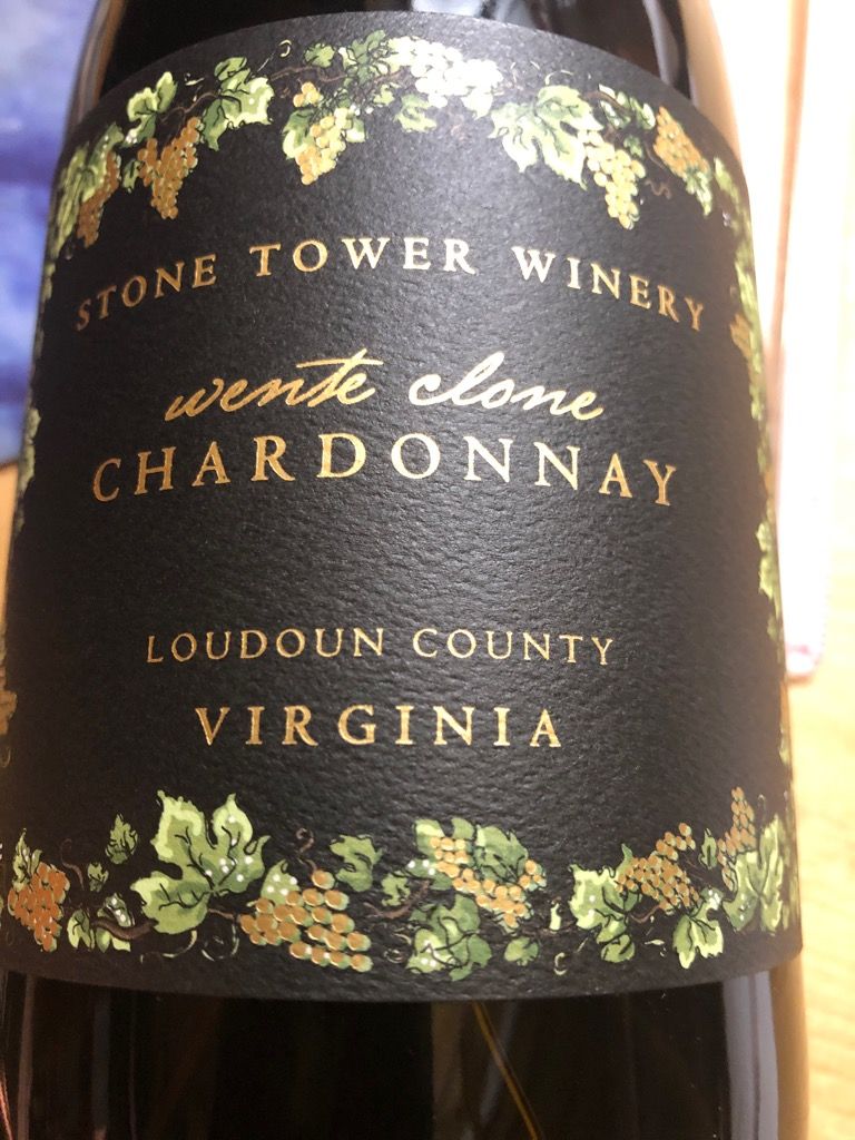 2020 Stone Tower Winery Chardonnay Wente Clone, USA, Virginia, Northern ...