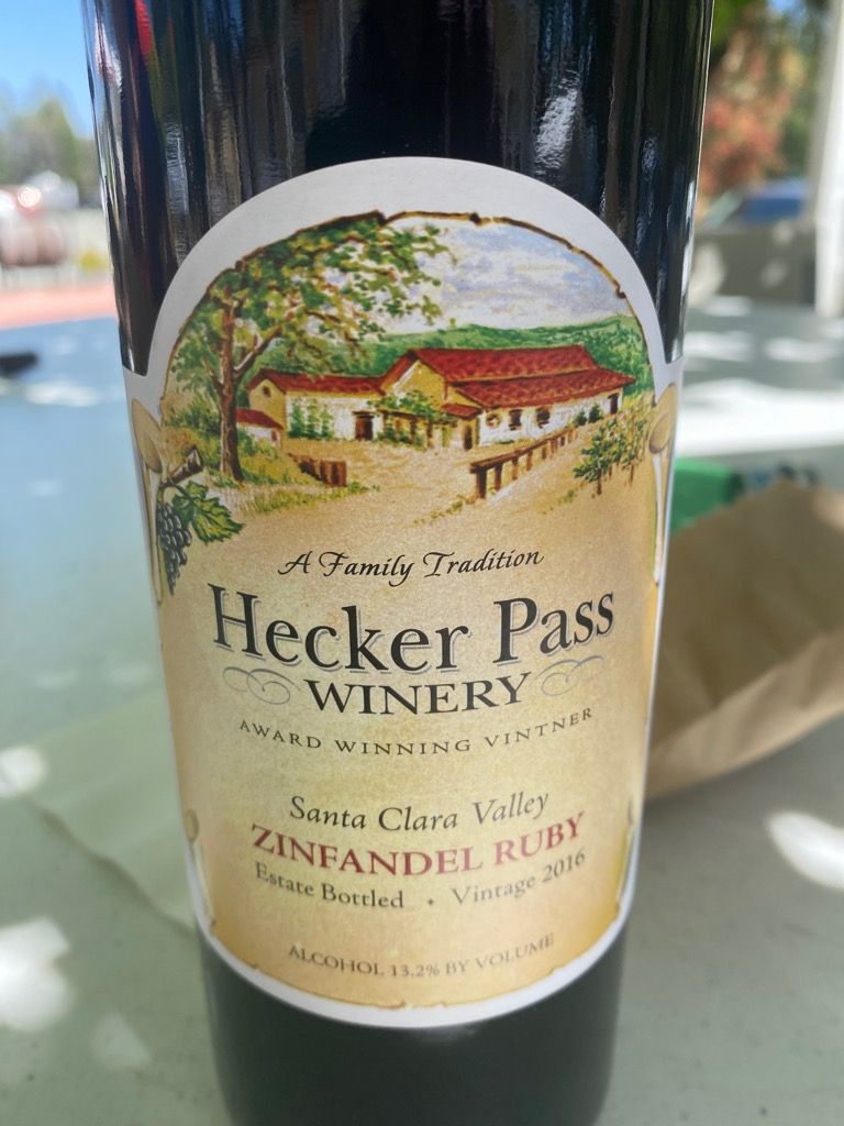 2016 Hecker Pass Winery Zinfandel Ruby Zinfandel - Estate Bottled, USA ...