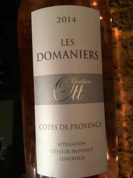 2014 Domaines Ott Côtes de Provence Les Domaniers Rose Ott Selection ...