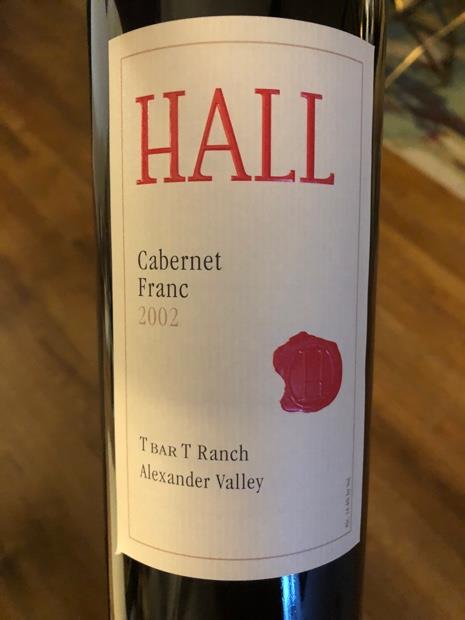 2002 Hall Cabernet Franc T-Bar-T Ranch, USA, California, Sonoma County ...