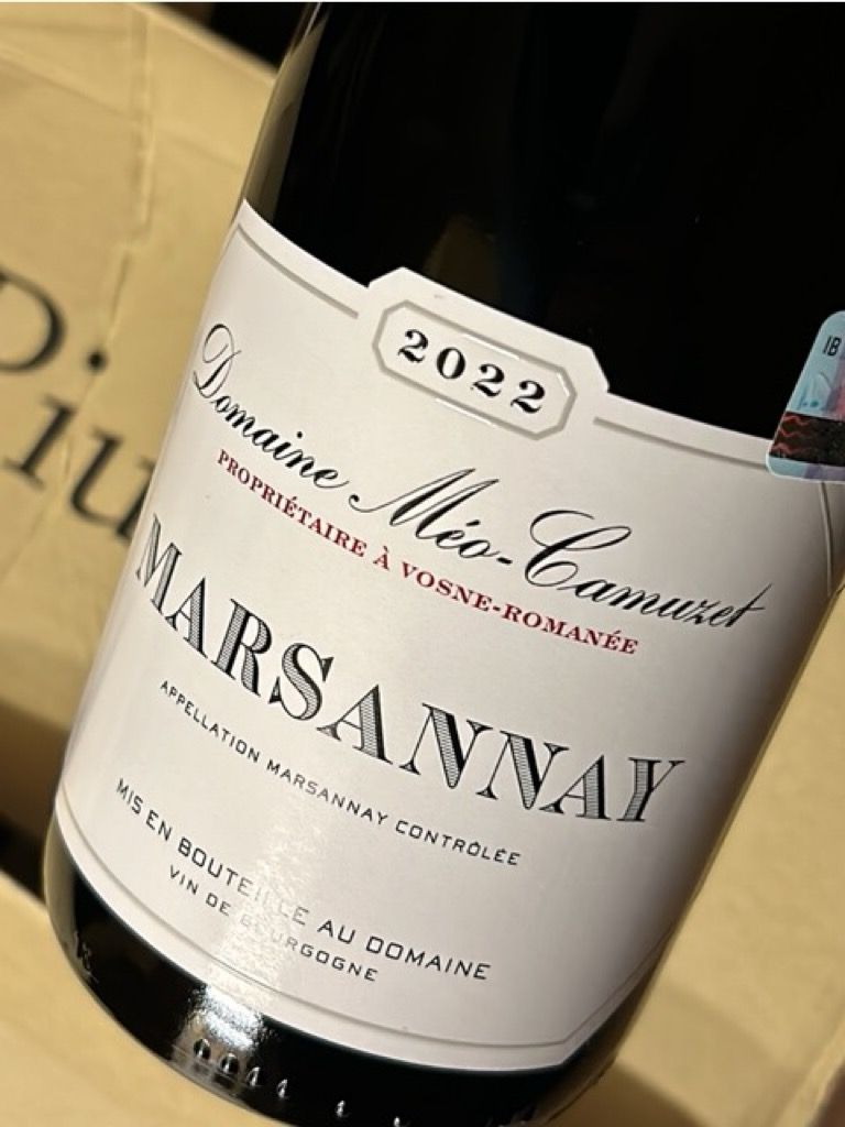 2022 Domaine Méo-Camuzet Marsannay, France, Burgundy, Côte de Nuits ...
