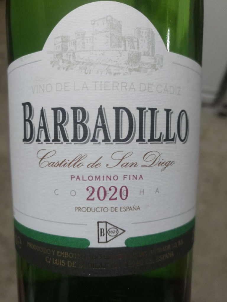 2020 Barbadillo Palomino Fino Vino de la Tierra de Cádiz Castillo de ...