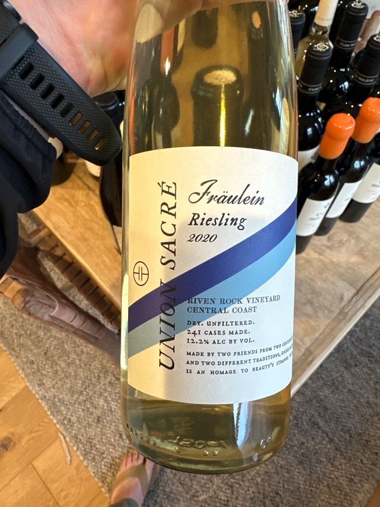 2019 Union Sacré Dry Riesling, USA, California, Central Coast, Santa ...