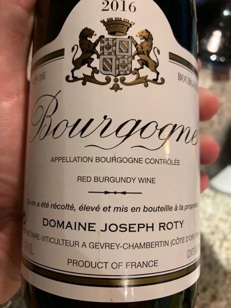 2016 Domaine Joseph Roty Bourgogne, France, Burgundy, Bourgogne ...