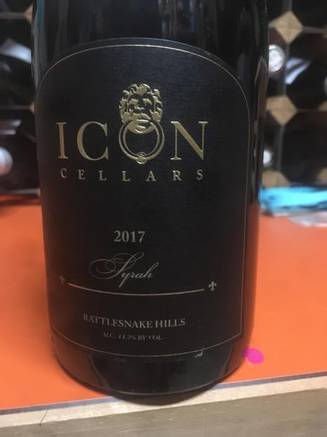 2017 Icon Cellars Syrah, USA, Washington, Columbia Valley, Rattlesnake ...