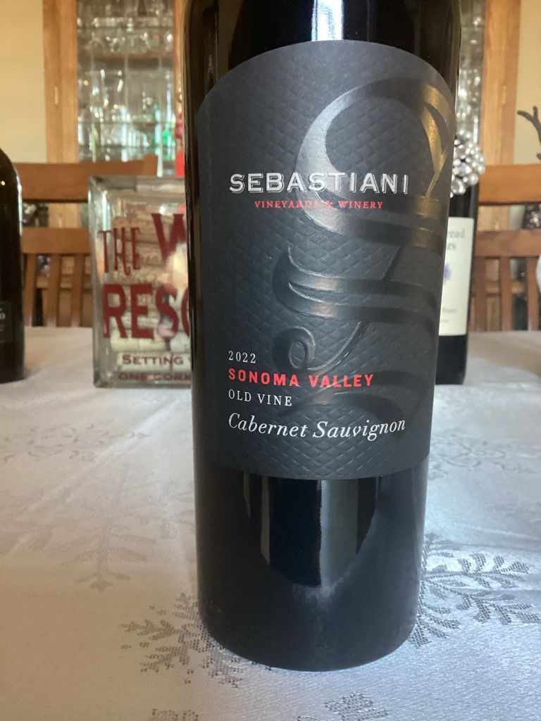 2022 Sebastiani Vineyards & Winery Cabernet Sauvignon Old Vine Sonoma ...