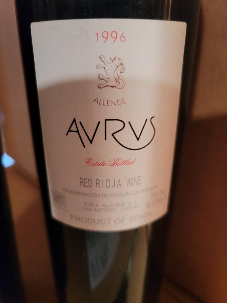 1996 Finca Allende Rioja Allende, Spain, La Rioja, Rioja - CellarTracker