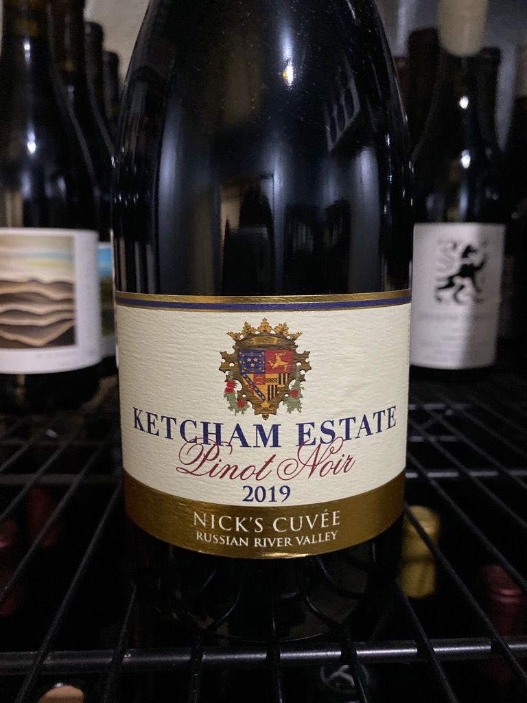 2019 Ketcham Estate Pinot Noir Savannah & Nick's Cuvée Russian River ...