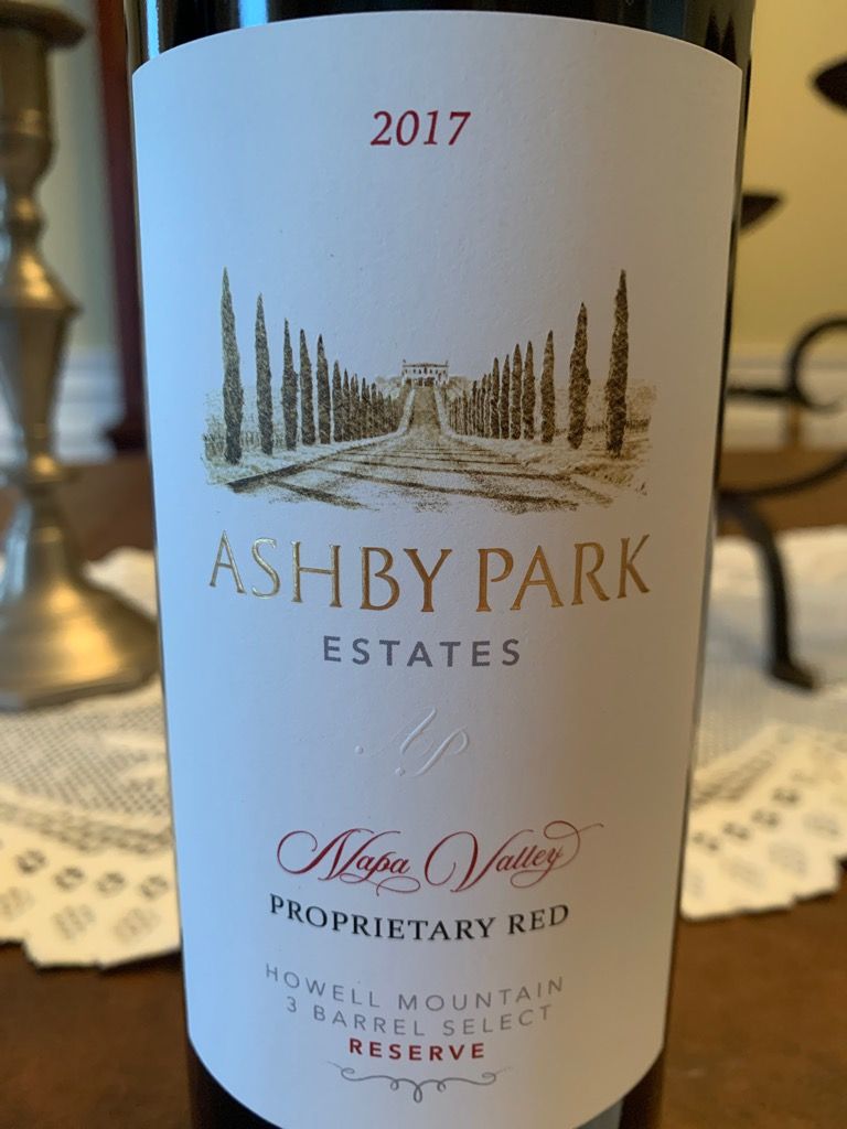 2022 Ashby Park Estates Proprietary Red 3 Barrel Select Reserve, USA ...