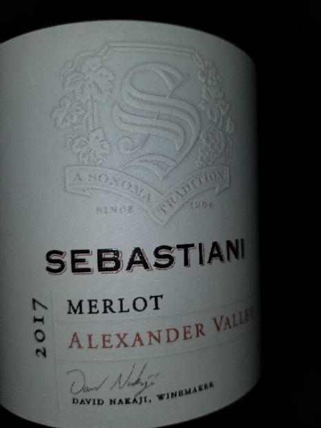 2017 Sebastiani Vineyards & Winery Merlot Alexander Valley, USA ...