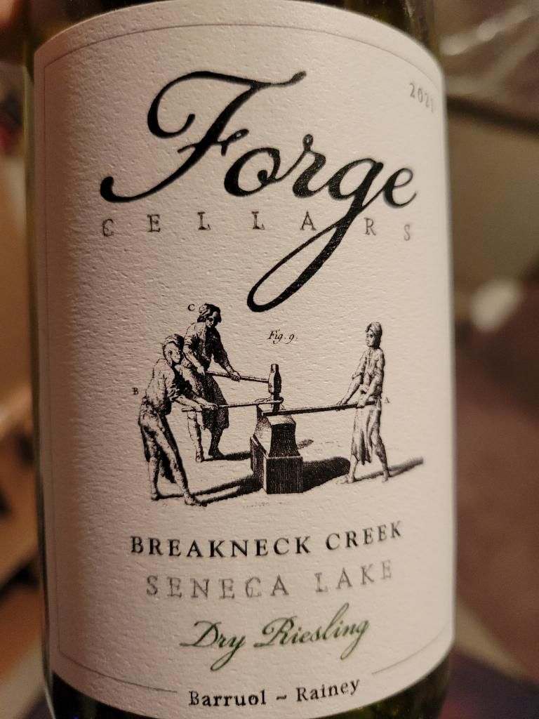 2021 Forge Cellars Dry Riesling Breakneck Creek, USA, New York, Finger ...