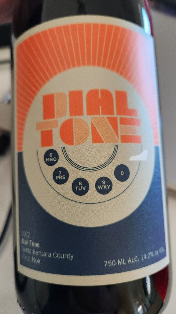 2023 Dial Tone Pinot Noir, USA, California, Central Coast, Santa Barbara County - CellarTracker