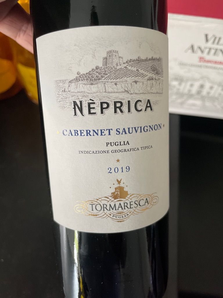 2019 Tormaresca Cabernet Sauvignon Nèprica, Italy, Puglia, Puglia IGT ...